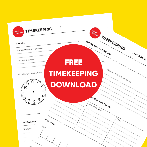 Free Timekeeping Download | Stay Organised | Colour Chronicles